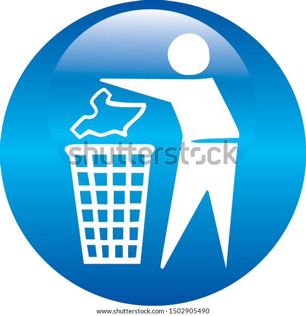 Blue Do Not Litter Sign Any Stock Vector (Royalty Free) 1502905490 ...