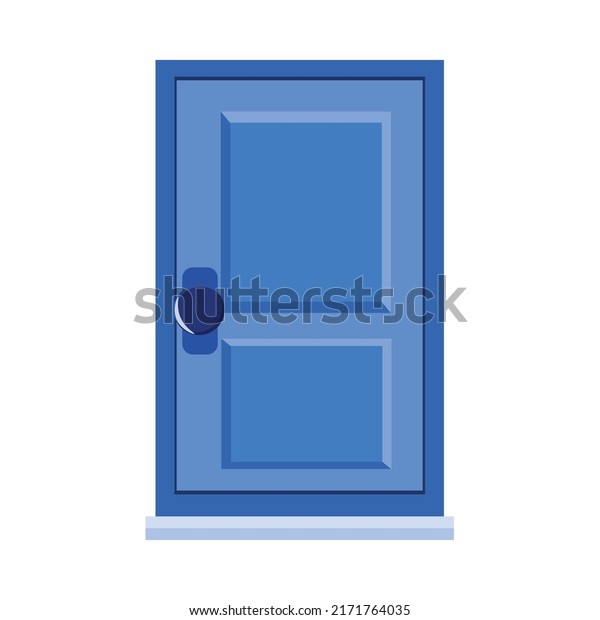 Blue Door Icon Subtable Place On Stock Vector (Royalty Free) 2171764035 ...