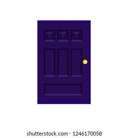 Blue Door Vector Illustration Stock Vector (Royalty Free) 1246170058 ...