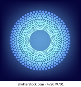 Blue Dots Circle Vector Illustration Stock Vector (Royalty Free ...