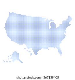 Pixel Mosaic Blue Dot Map On Stock Vector (Royalty Free) 1015598473