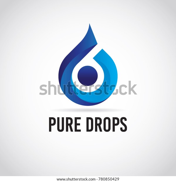 Blue Drops Logo Sign Symbol Icon Stock Vector (Royalty Free) 780850429 ...