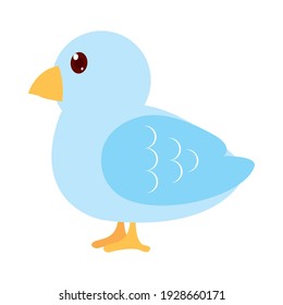 Blue Duck Icon Over White Background Stock Vector (Royalty Free ...