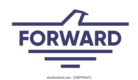 Blue Eagle Sign Word Forward Stock Vector (Royalty Free) 2189996671 ...