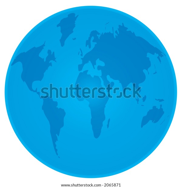 Blue Earth Illustration Stock Vector (Royalty Free) 2065871 | Shutterstock