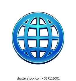 Blue Earth Network Icon Stock Vector (Royalty Free) 369118001 ...