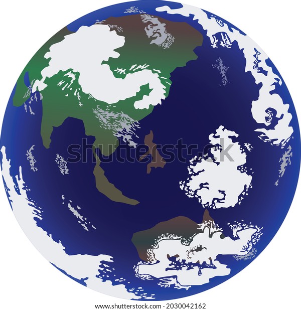 Blue Earth Vector Illustration Icon Stock Vector (Royalty Free ...