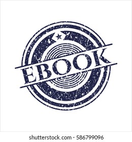 Blue Ebook Rubber Stamp Grunge Texture Stock Vector (Royalty Free ...