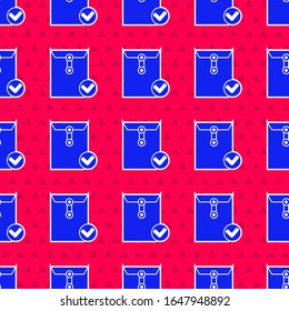 Blue Envelope Check Mark Icon Isolated Stock Vector (Royalty Free ...