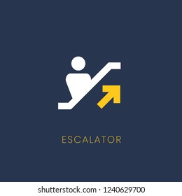 Blue Escalator Icon Sign Vector Stock Vector (Royalty Free) 1240629700 ...