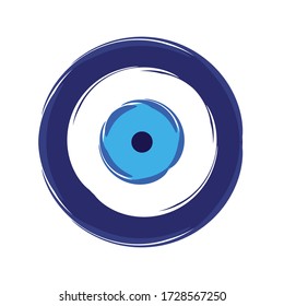 Blue Evil Eye Vector Isolated On: vetor stock (livre de direitos ...