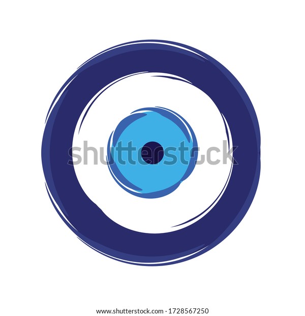 Blue Evil Eye Vector Isolated On: vetor stock (livre de direitos ...