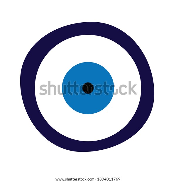 Blue Evil Eye Vector Isolated On Stock Vector (Royalty Free) 1894011769 ...