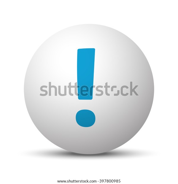 Blue Exclamation Mark Icon On Sphere Stock Vector (Royalty Free) 397800985