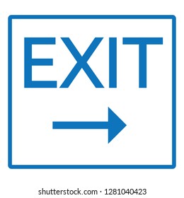 Blue Exit Sign Vector Illustration Stock Vector (Royalty Free ...