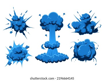Blue Explosion Element Illustration Comic Poster Stock Vector (Royalty Free) 2196664145 ...