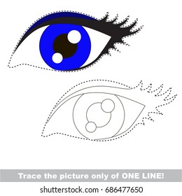 Blue Eye Be Traced Only One Stock Vector (Royalty Free) 686477650 ...