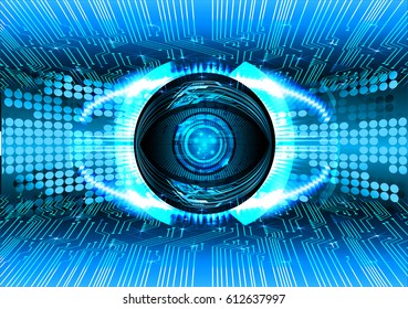 Blue Eye Cyber Security Concept Background Stock Vector (Royalty Free ...