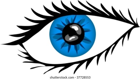 Blue Eye Cartoon Flat Stock Vector (Royalty Free) 265790390 | Shutterstock