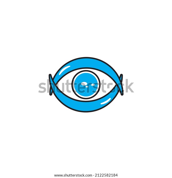Blue Eye Logo Vector Style Stock Vector (Royalty Free) 2122582184 ...