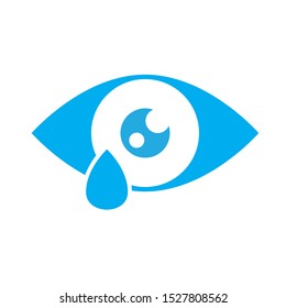 Blue Eye Teardrop Icon Vector Design Stock Vector (Royalty Free ...