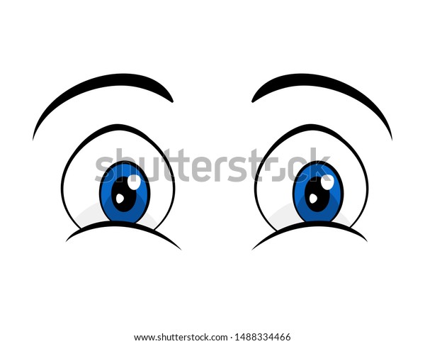 Blue Eyes Comic Cartoon Design Isolated Stock Vector Royalty Free 1488334466 Shutterstock