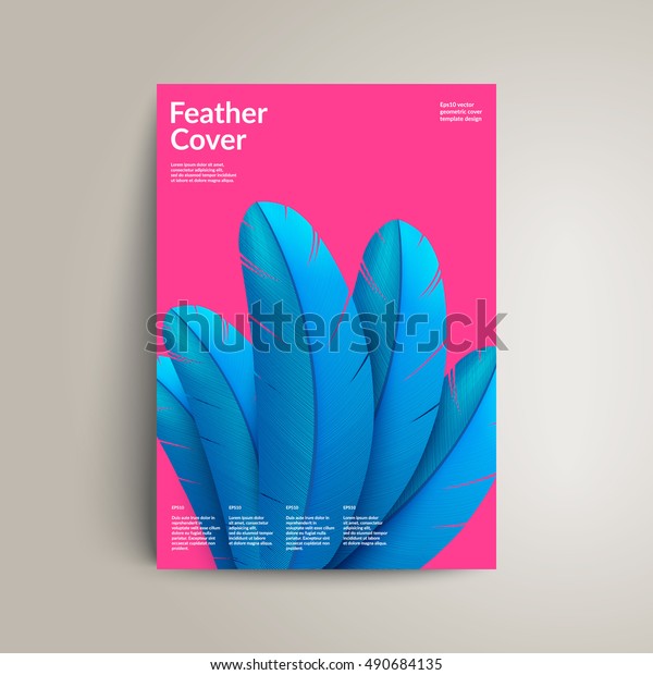 Blue Feather Cover Design Exotic Bird Stock Vector (Royalty Free ...