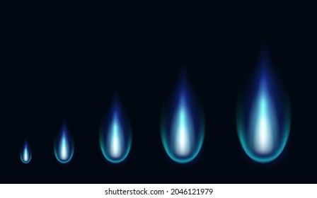 Blue Fire Animation Sprites Animation Game Stock Vector (Royalty Free ...