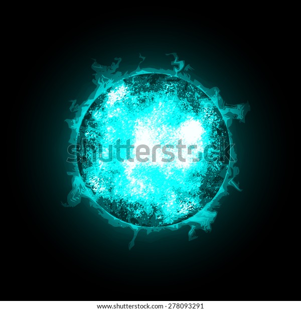 Blue Fire Ball Planet World On Stock Vector (Royalty Free) 278093291 ...