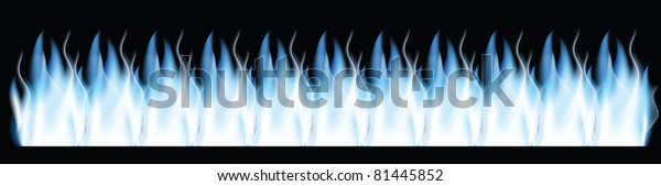 Blue Fire Banner Used Mesh Stock Vector (Royalty Free) 81445852 ...