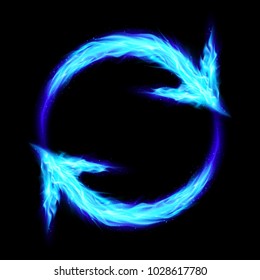 Orange Blue Fire Circular Arrows On Stock Vector (Royalty Free) 192353015
