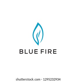 Blue Fire Leaf Logo Design: เวกเตอร์สต็อก (ปลอดค่าลิขสิทธิ์) 1295232934 ...