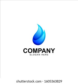 Blue Fire Logo Design Template: vector de stock (libre de regalías ...