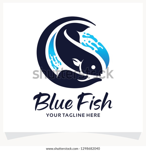 Blue Fish Logo Design Template Inspiration Stock Vector (Royalty Free ...