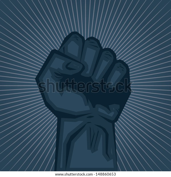 Blue Fist Fighter Stock Vector (Royalty Free) 148860653 | Shutterstock