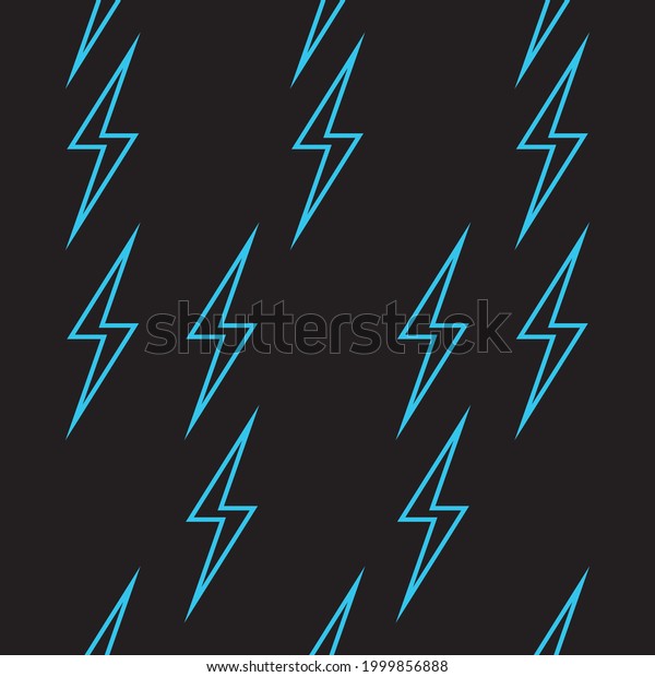 Blue Flash Blue Thunderbolt Symbol Dark Stock Vector (Royalty Free ...