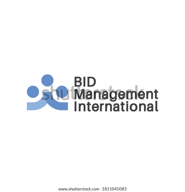 Blue Flat Management Logo Design Stock Vector (Royalty Free) 1815045083 ...