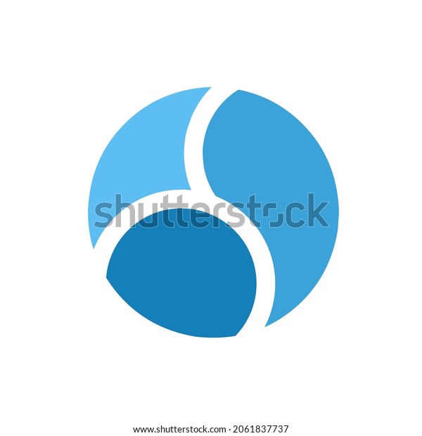 Blue Flat Vector Logo Simple Design Stock Vector (Royalty Free ...