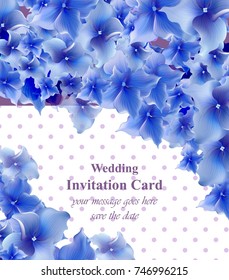 Blue Flowers Card Vector Beautiful Illustration Stock Vector (Royalty ...