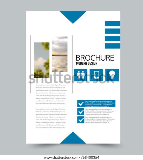 Blue Flyer Design Template Built Images Stock Vector (Royalty Free ...