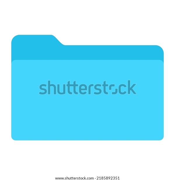Blue Folder Icon Trendy Flat Style Stock Vector (Royalty Free ...