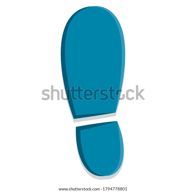 Blue Footprint Icon Footprint Silhouette Vector: เวกเตอร์สต็อก (ปลอดค่า ...