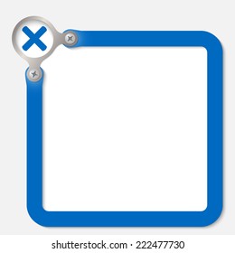Blue Frame Any Text Multiplication Symbol Stock Vector (Royalty Free ...