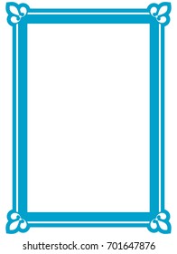 Blue Frame Border Art Picture Photo Stock Vector (Royalty Free) 701599354