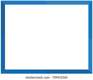 Blue Frame Isolated On White Background Stock Vector (Royalty Free ...