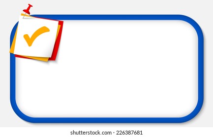 Blue Frame Pushpin Check Box Stock Vector (Royalty Free) 226387681 ...