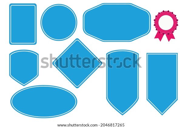Blue Frames Set Clipart Bundle Vector Stock Vector (Royalty Free ...