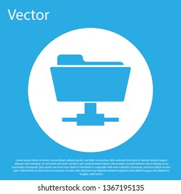 Blue Ftp Folder Icon On Blue Stock Vector (Royalty Free) 1367195135 ...