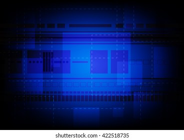 Blue Futuristic Background Stock Vector (Royalty Free) 422518735 ...