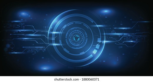 Blue Futuristic Backgrounddigital Technology Concept Stock Vector ...